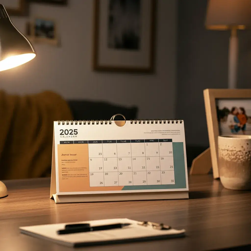 Table Calendar 2025 — Plan Your Year with Style